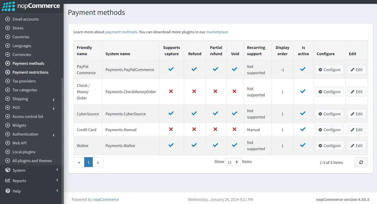 Wallee Payment Gateway Plugin for nopCommerce | PIT Solutions